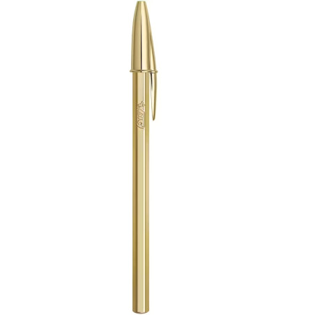 ESFEROGRAFICA BIC CRISTAL AZUL DOURADA 1mm