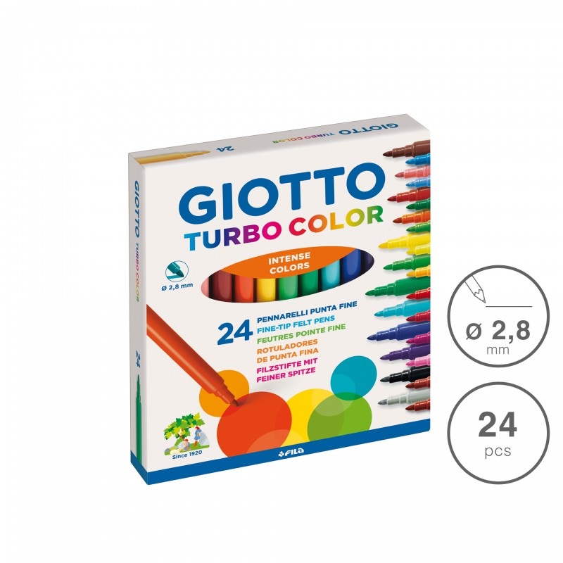 MARCADORES GIOTTO TURBO COLOR - 24 cores